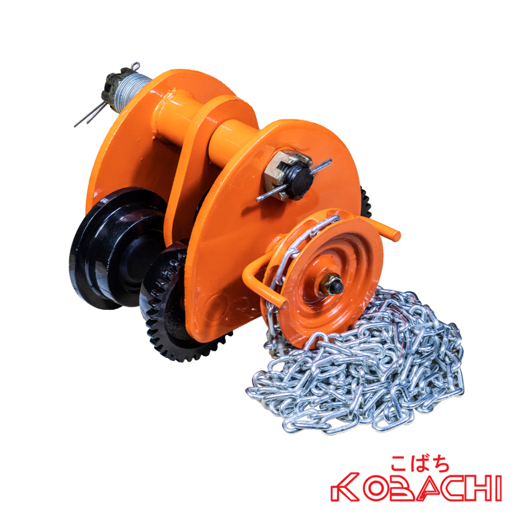 KOBACHI GEARED TROLLEY CHAIN BLOCK HOIST HVG-II 2 TON JAPAN TECHNOLOGY