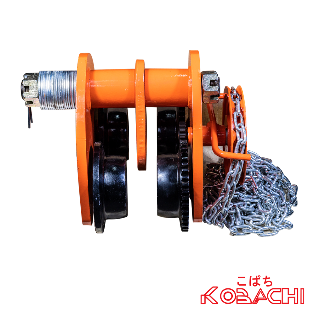 KOBACHI GEARED TROLLEY CHAIN BLOCK HOIST HVG-II 5 TON JAPAN TECHNOLOGY