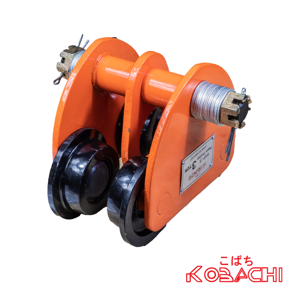 KOBACHI PLAIN TROLLEY CHAIN BLOCK HOIST HVP-II 3 TON JAPAN TECHNOLOGY